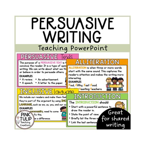 Persuasive Text Reading Writing Powerpoint Presentation Guided