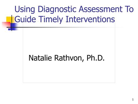 Ppt Using Diagnostic Assessment To Guide Timely Interventions Powerpoint Presentation Id1269519