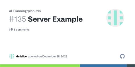 Server Example · Issue 135 · Ai Planningplanutils · Github