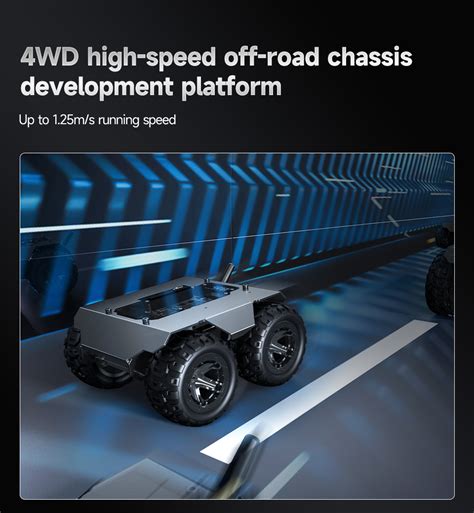 Wave Rover Flexible And Expandable 4wd Mobile Robot Chassis Full Metal Body Multiple Hosts