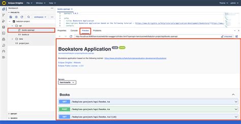 Bookstore Application API Eclipse Dirigible Documentation