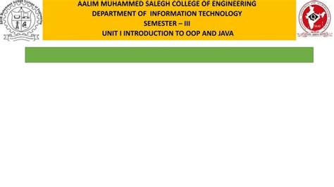 Cs3391 Oop Ut I T2 Object Oriented Programming Paradigmpptx