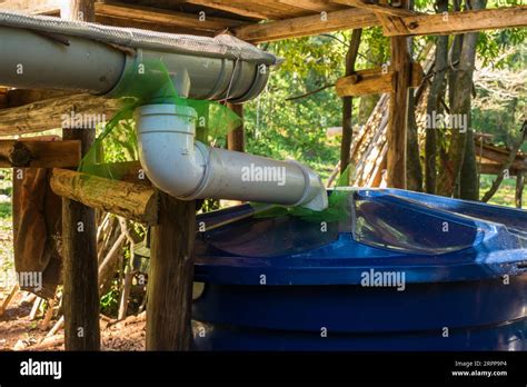 Rustic Rain Water Harvesting Structure In The Countryside Of Sao Francisco De Paula South Of