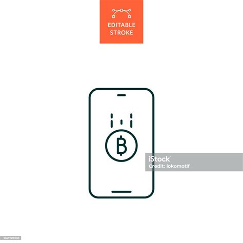 저장 Bitcoin 라인 아이콘을 편집 가능한 스트로크로 사용하십시오 아이콘은 웹 디자인 모바일 앱 Ui Ux 및 Gui 디자인에 적합합니다 0명에 대한 스톡 벡터 아트 및