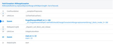 Ios Fatal Exception Nsrangeexception Nsmutablerlearray