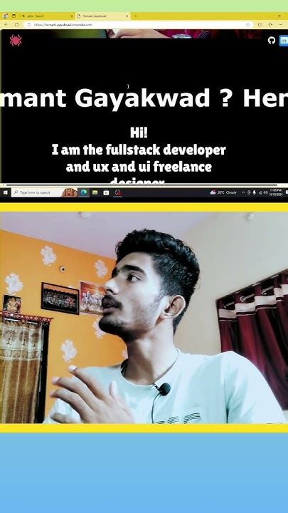 Portfolio Website 🥸🤩 Portfoliowebsite Shorts Frontenddevelopment Coding Programming Youtube