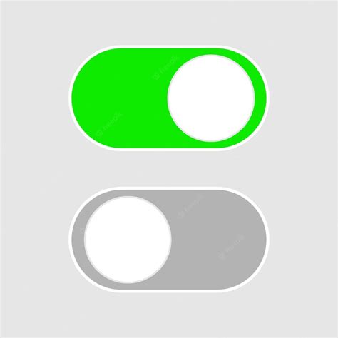 Premium Vector On And Off Icon Vector Toggle Switch Buttons With