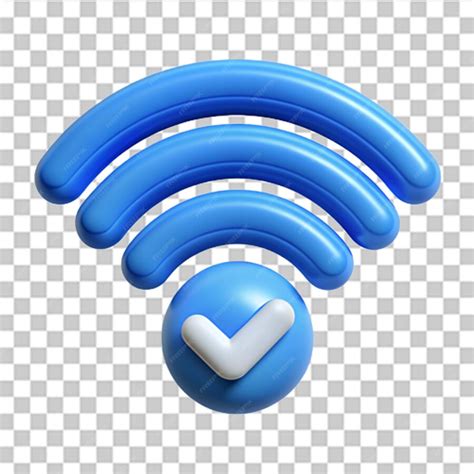 3d Wifi And Check And Cross Marks Isolated On White Background Yes Or No Approved Can Be Used