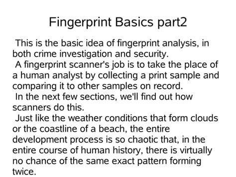 How Fingerprint Scanners Work Ppt