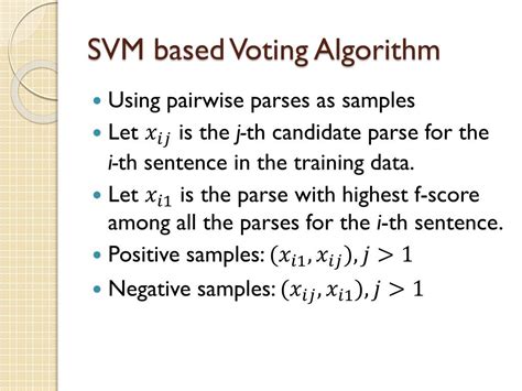Ppt An Svm Based Voting Algorithm With Application To Parse Reranking Powerpoint Presentation