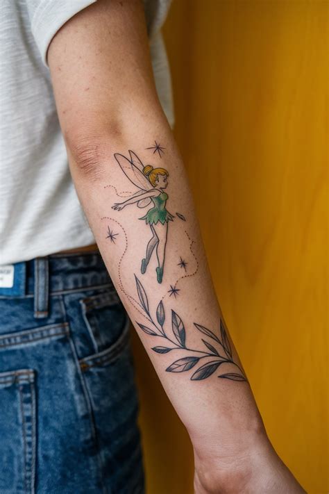 Delicate Tinkerbell Tattoo Small Design For Body Art Lovers