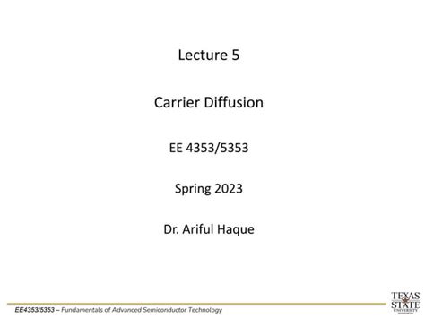 The Carrier Diffusion Of A Semiconductor Pdf