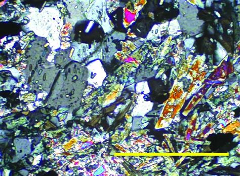 Metamorphic Assemblage Of Hornblende Orange Red And Mauve Chlorite