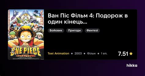 Автори Ван Піс Фільм 4 Подорож в один кінець 2003 Hikka