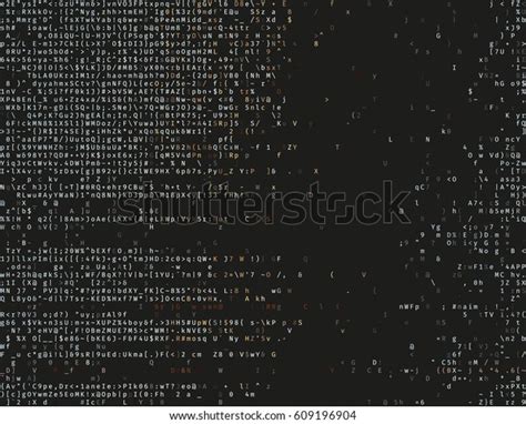 Corrupted Source Code Modern Vector Illustration Stock Vector Royalty Free 609196904