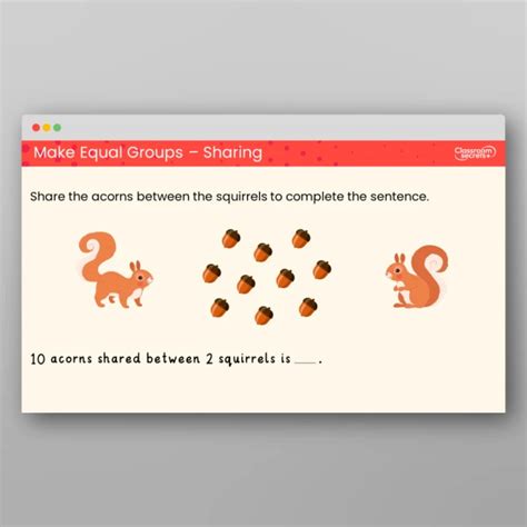 Year 1 Make Equal Groups Sharing Discussion Problem Resource Classroom Secrets