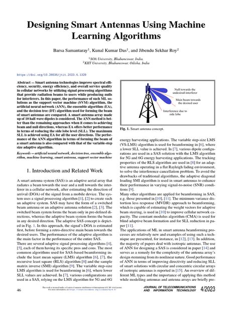 Designing Smart Antennas Using Mach Pdf Machine Learning Support Vector Machine