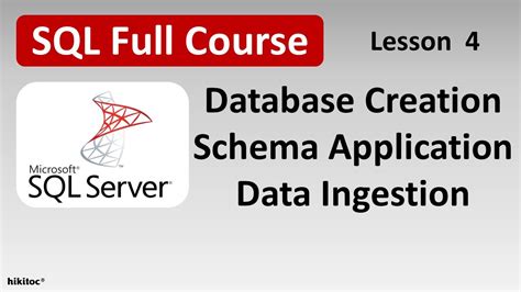 Sql Database Creation Schema Application And Data Ingestion A Step By Step Guide Youtube
