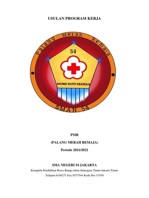 Revisi Usulan Program Kerja Pmr 2021 Pdf