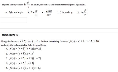 Solved Expand The Expression In As A Sum Difference And Or Chegg Com
