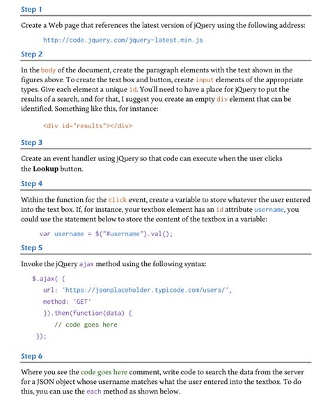 In This Assignment You Will Use Jquery And Ajax To