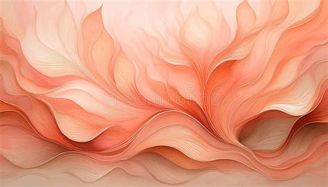 Wavy Organic Flower Like Line Pattern Forming An Abstract Art Stock Illustration Illustration