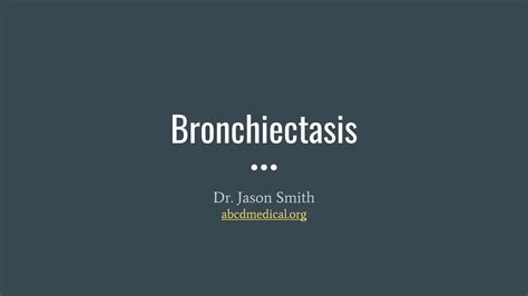 Bronchiectasis Beyond The Chronic Cough Pptx