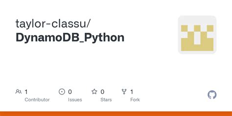 Github Taylor Classudynamodbpython