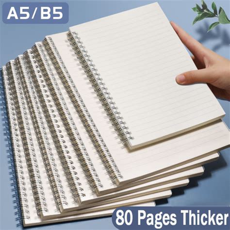 Coil Notebook A5 B5 Grid Blank Line Dot Loose Leaf Coil Notebook Line Notebook 80 Sheets 1pcs