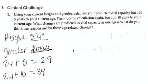 Solved Clinical Challenge 1 Using Your Current Height Chegg Com