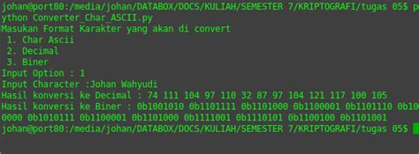 Converter Character Ascii Using Python Johan Wahyudi