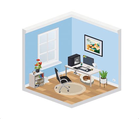 Isometric Workspace On Behance