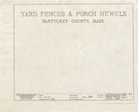 Blueprint Habs Mass10 1 Sheet 0 Of 1 Yard Fences And Porch Newels