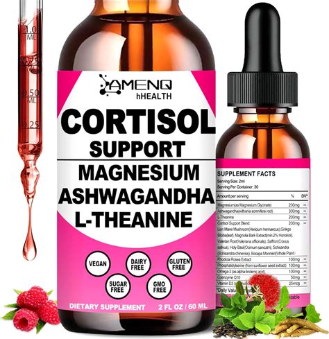 Cortisol Supplement Liquid Drops 17 In 1 Cortisol Reducer W Ksm 66 Ashwagandha