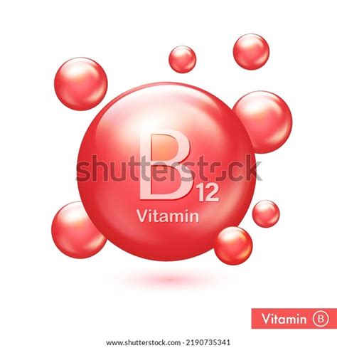 Vitamin B12 Icon Cobalamin Vitamin Drop Stock Vector Royalty Free