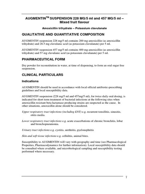 Augmentin Suspension 228mg Per 5ml Pdf Gram Negative Bacteria