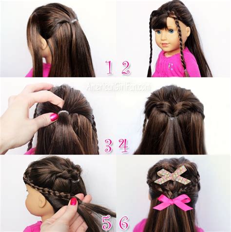 Doll Hairstyle Flip Twist With Mini Braids American Girl Doll