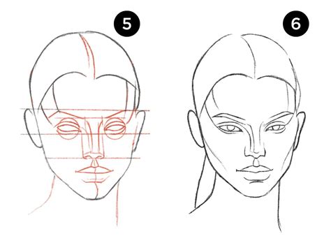 How To Draw Female Face Step By Step Guide Of Drawing Portrait From