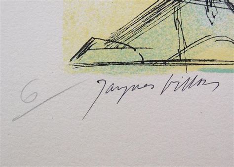 Jacques Villon Hand Signed Lithograph French Art Cubism