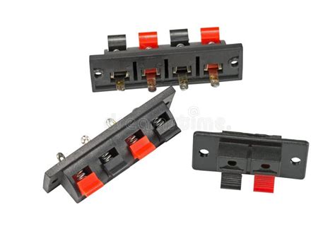 Push Type Speaker Connectors Stock Photo Image Of Music Equipment 42663492