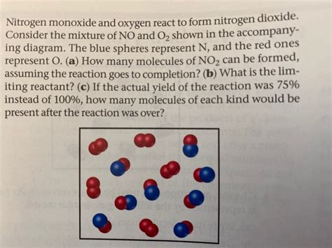 Solved Nitrogen Monoxide And Oxygen React To Form Nitrogen