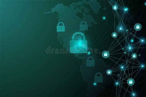 Protection Concept Data Security System Shield Protection Verification Stock Vector