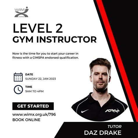 Level 2 Gym Instructor Qualification January 22 2023 Athletic