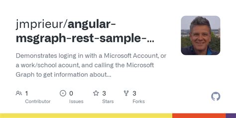 Github Jmprieurangular Msgraph Rest Sample With Msaljs Demonstrates