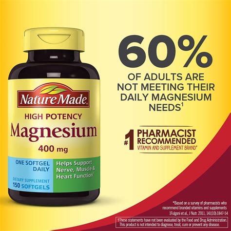 Nature Made Magnesium 400 Mg 150 Liquid Softgels