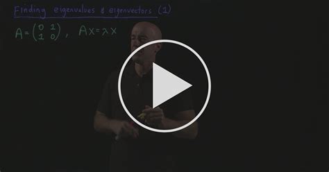 finding eigenvalues and eigenvectors 1 lecture 33 eigenvalues and