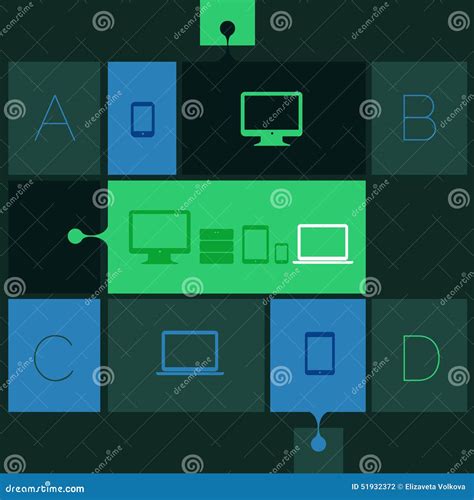 Abstract Flat Design Ui Template Steps Background Stock Vector