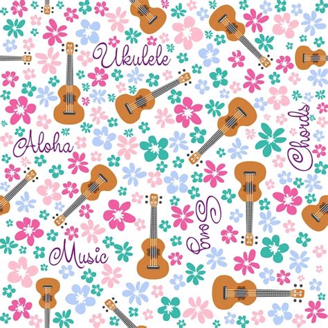 Premium Vector Ukulele Seamless Pattern Ukulele Pattern With Monstera