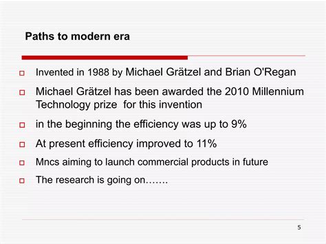 Dye Sensitised Solar Cells Ppt