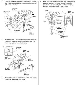 Honda Crv Trunk Organizer Universal Trunk Cargo Hooks For Honda Accord